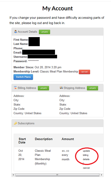 How to Update Your Billing Information - $5 Meal Plan